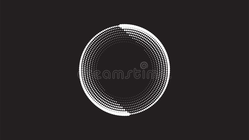 Circular Abstract Tech Geometric Frame Background Stock Vector ...