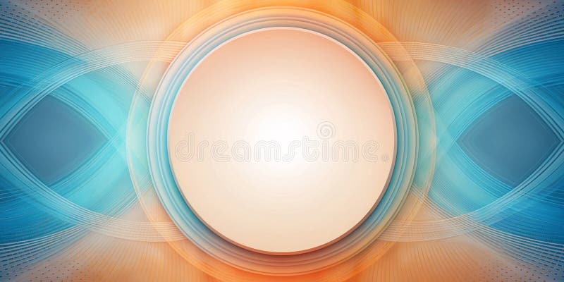 Circular Abstraction Light Orange and Blue Background AI-Created ...
