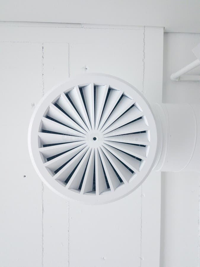 Circular Air Conditioning Grille Closeup Stock Image - Image of painted ...