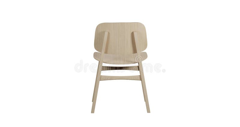 Circular Animation of Wooden Chair on White Background. Turntable ...