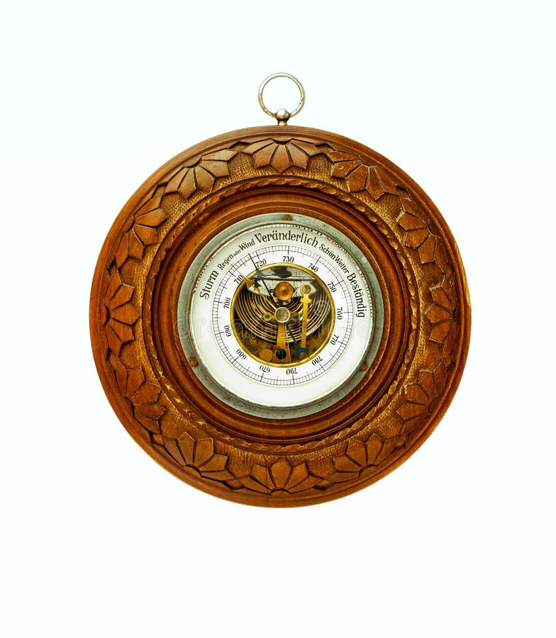 Barómetro Antiguo Y Caso Moderno Foto de archivo - Imagen de cambios ...