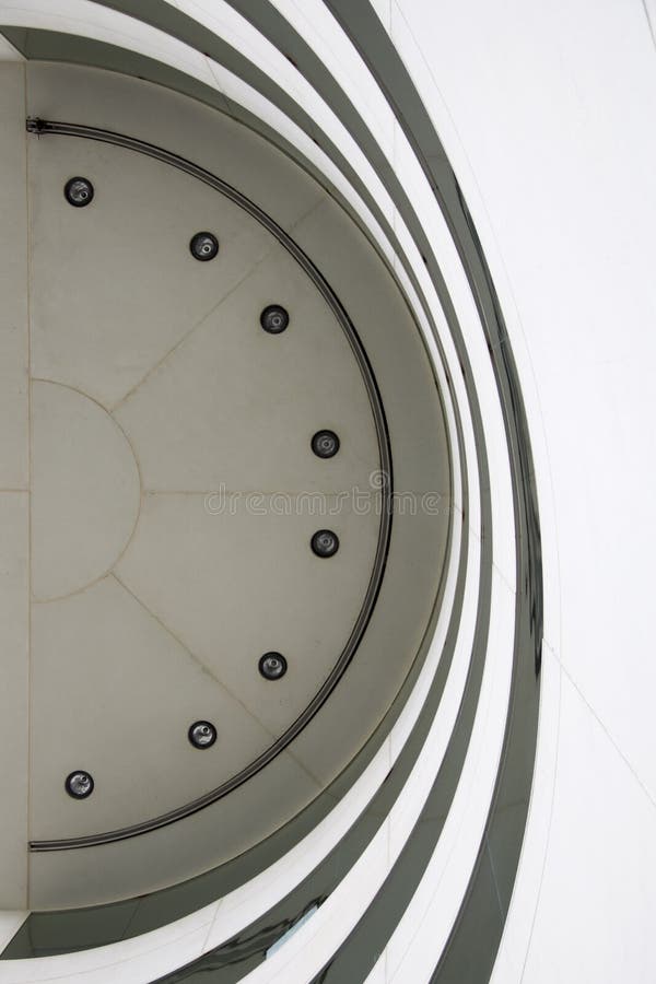 Circular Arch on the Top Ceiling of a Building Stock Image - Image of ...