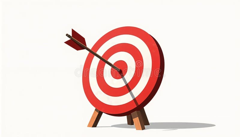 Target with Arrow Hitting the Bullseye. Generative AI Stock ...