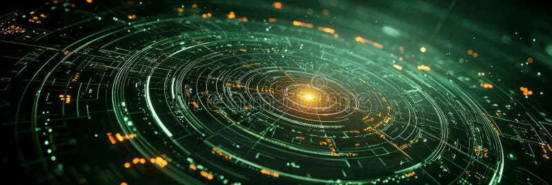 Circular Arcs in Military Green with a Subtle Radar Sweep Line, Tiny ...