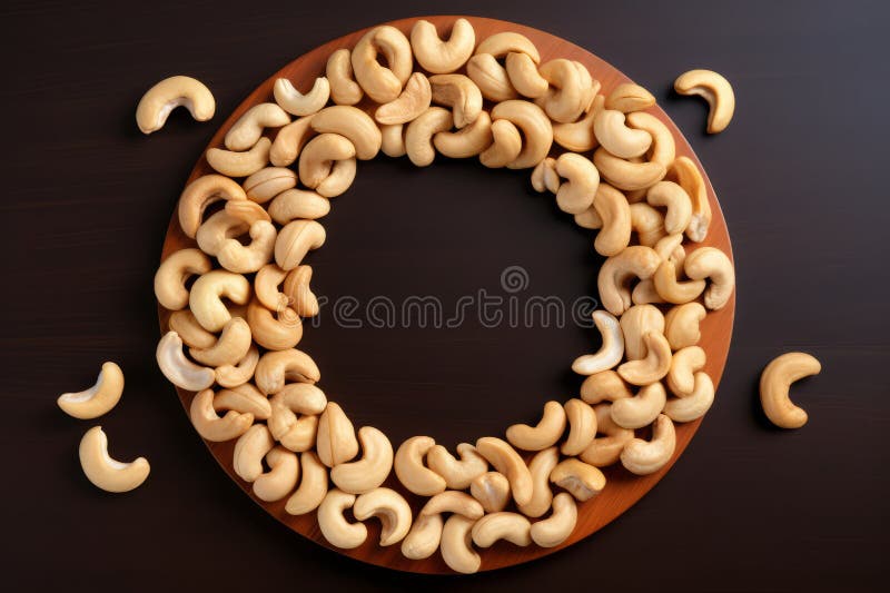 Circular Arrangement of Cashew Nuts Stock Illustration - Illustration ...