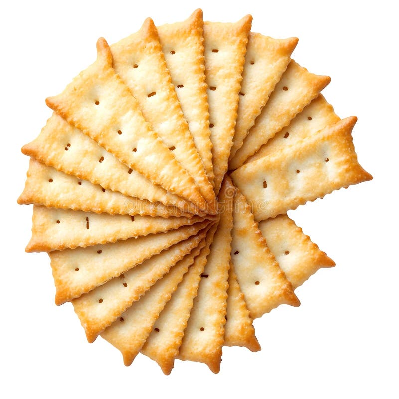 A Circular Arrangement of Triangular Crackers on a White Background ...