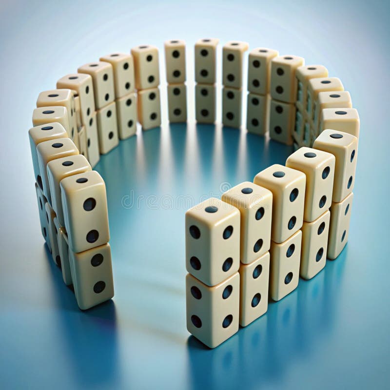 Circular Arrangement of Dominoes Stock Image - Image of geometric, dots ...