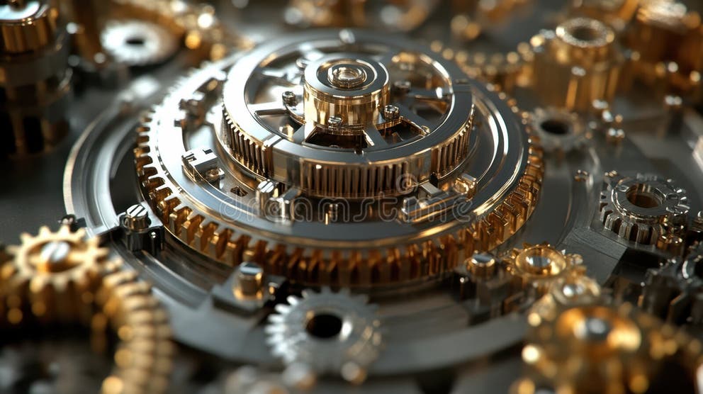 A Circular Arrangement of Gears and Cogs Displayed on a Table ...