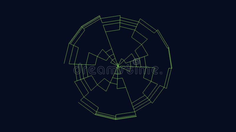 Spiraling Maze Intricate Pattern of Squares Arranged in a Circular ...