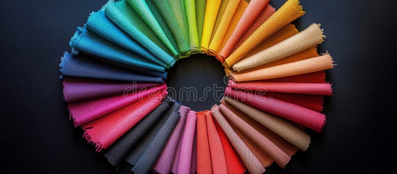 Circular Arrangement of Paint Swatches Showcasing Vibrant Colors in a ...
