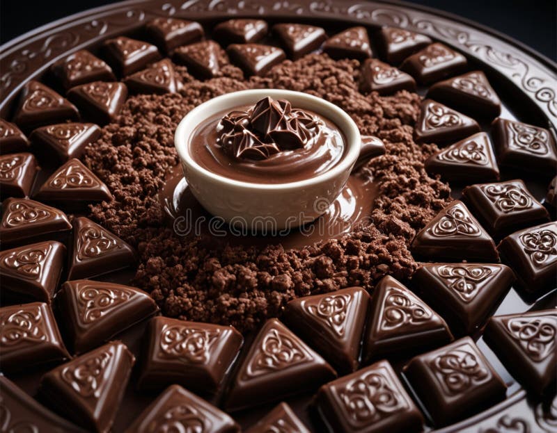 Chocolate Cookarolis Snack Dessert Bakery Candy Bar Stock Illustration ...