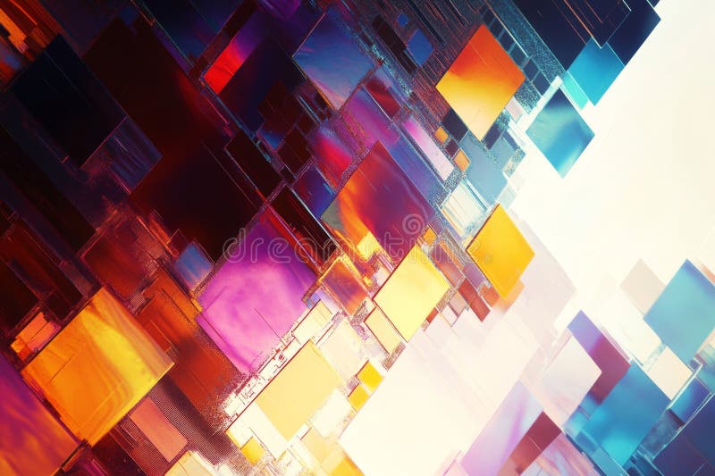 A Circular Arrangement of Wafers Made from Colorful Semiconductor ...