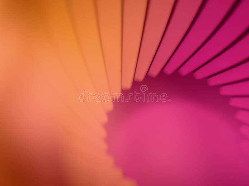 Circular Array of Colorful Shapes. Color Gradient, Orange To Mauve ...
