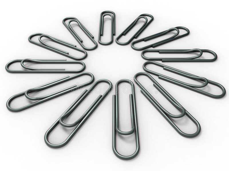 Circular Array - Paper Clips Stock Illustration - Illustration of ...
