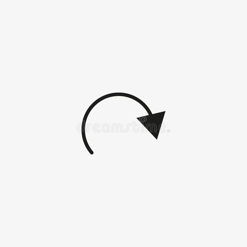 Circular Arrow of Black Color. Vector Circle Arrow Icon on White ...
