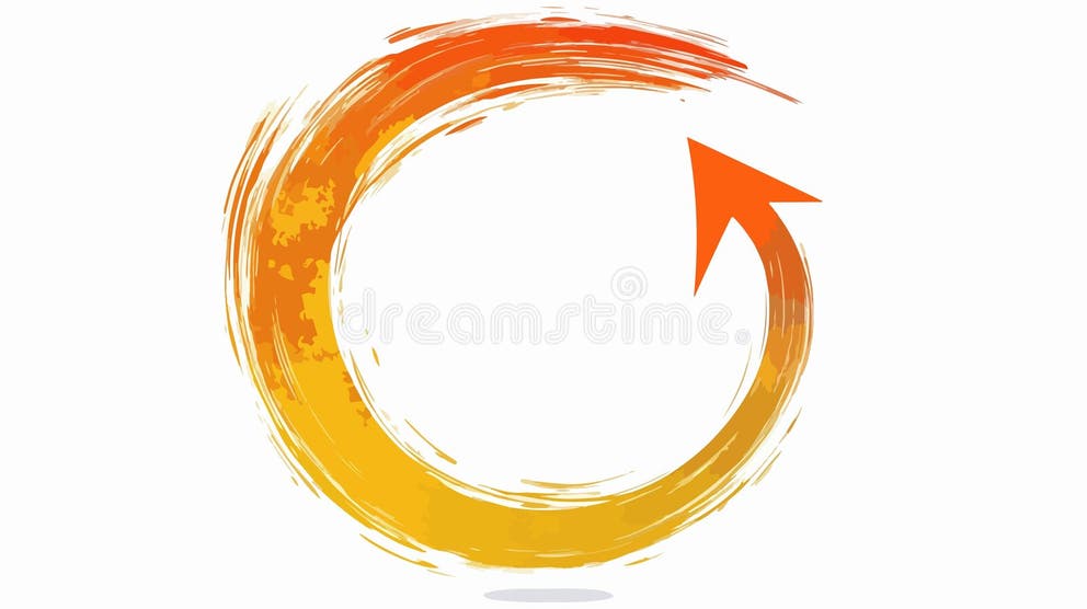 Circular Arrow Design on White Background for Business Presentations ...