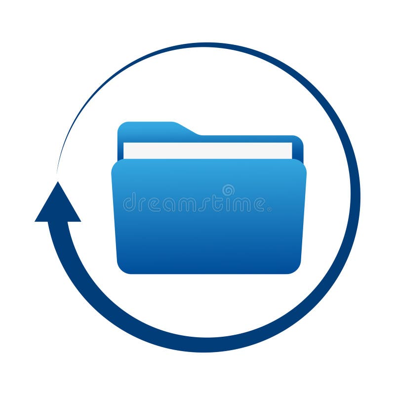 Circular Arrow Folder. Internet Network. Document Symbol. Vector ...