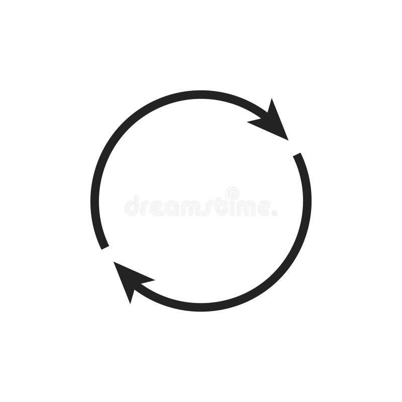 Circular Arrow Icon Represents the Refresh and Reload Symbol for Your ...