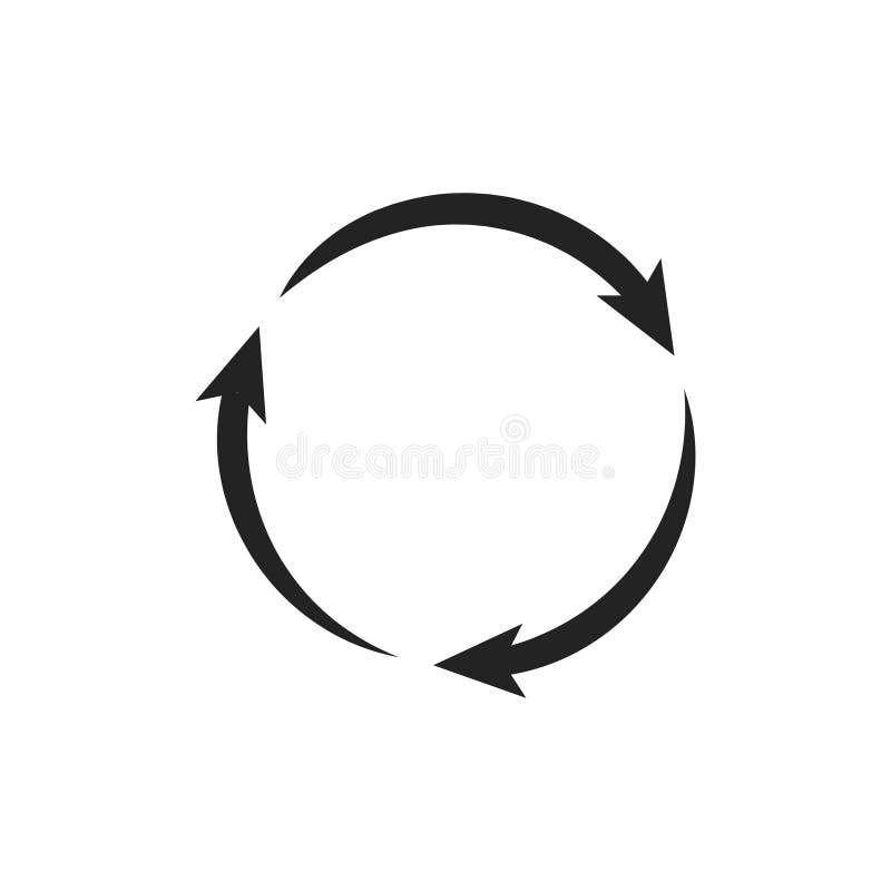 Circular Arrow Icon Represents the Reload and Refresh Symbol in Apps ...