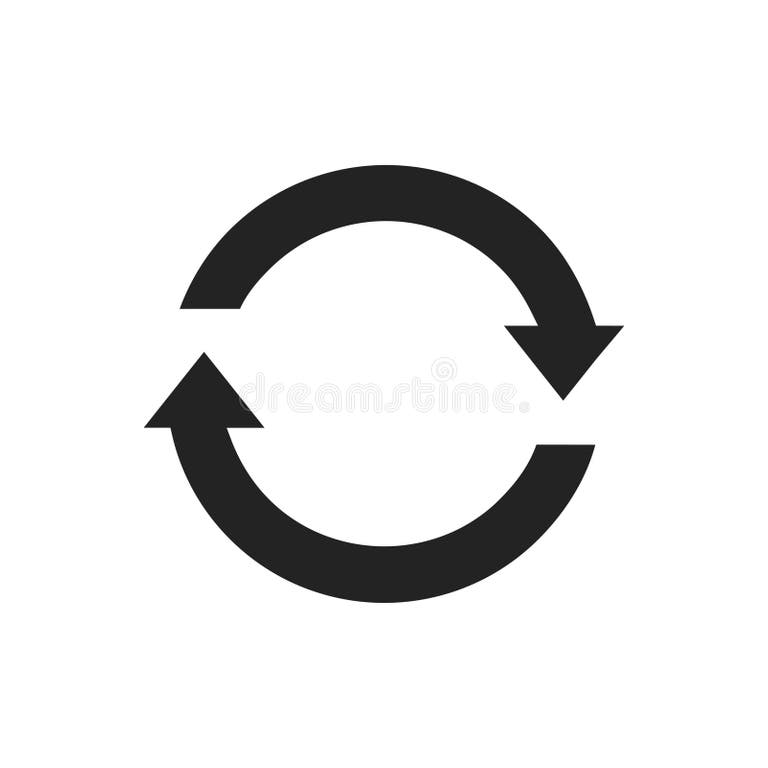 Circular Arrow Icon a Symbol Representing Refresh and Reload Functions on User Interfaces Stock ...