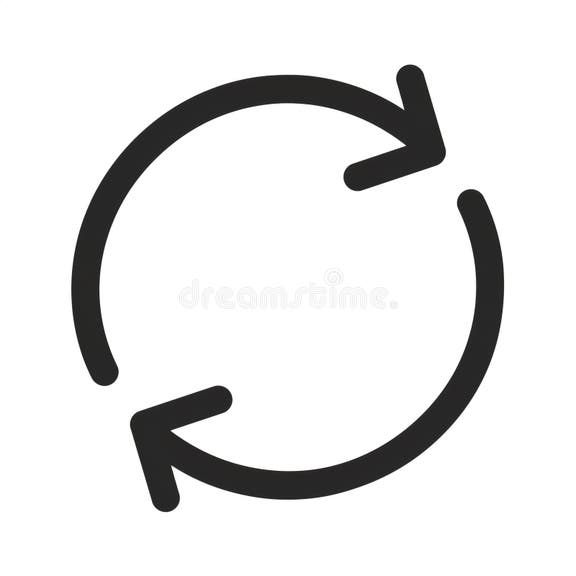 Circular Arrow Rotating Clockwise and Counterclockwise, Representing ...