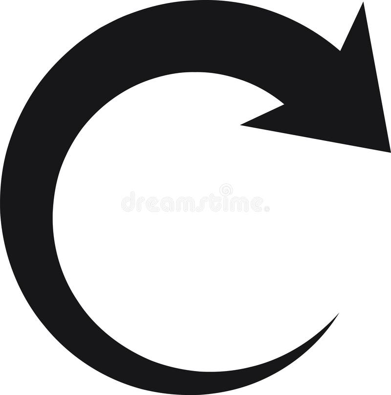 Circular Arrow Rotating in a Clockwise Direction, Providing a Dynamic Visual Representation of ...