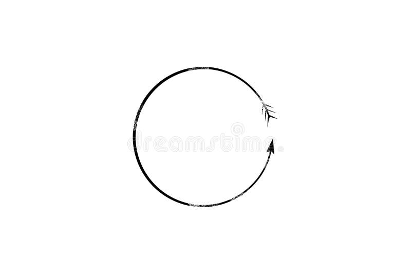 Circular Arrow Symbolizing Cycle Continuous Process Template Stock Illustration - Illustration ...