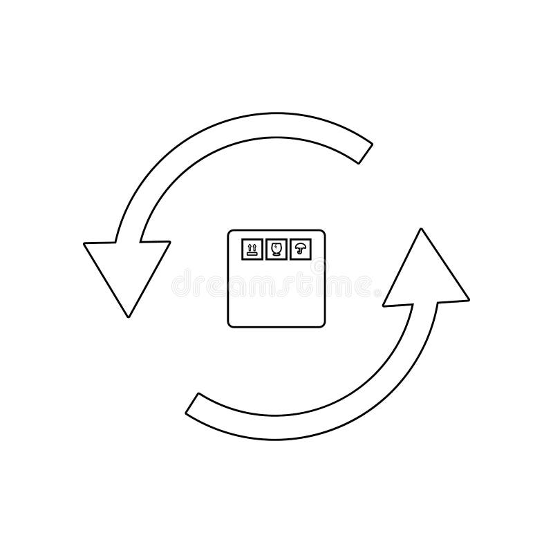 Circular Arrows in the Circle of the Packing Box Icon. Element of ...