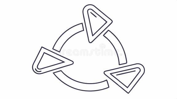 Circular Arrows Cycle, Continuous Process and Flow. Vector Design ...