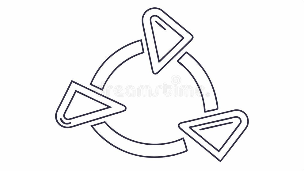 Circular Arrows Cycle, Continuous Process and Flow. Vector Design Generative AI Stock Vector ...
