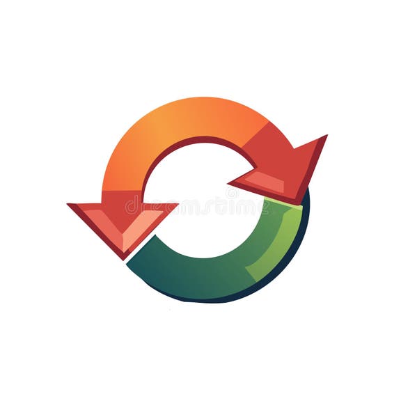 Circular Arrows Graphic Symbolizing Process, Refresh, or Cycle on a ...