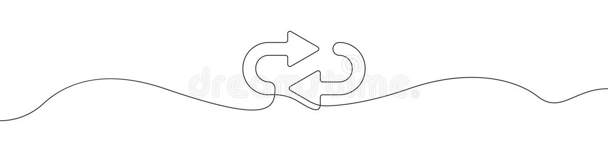 Continuous Line Drawing Arrows Stock Illustrations – 676 Continuous ...