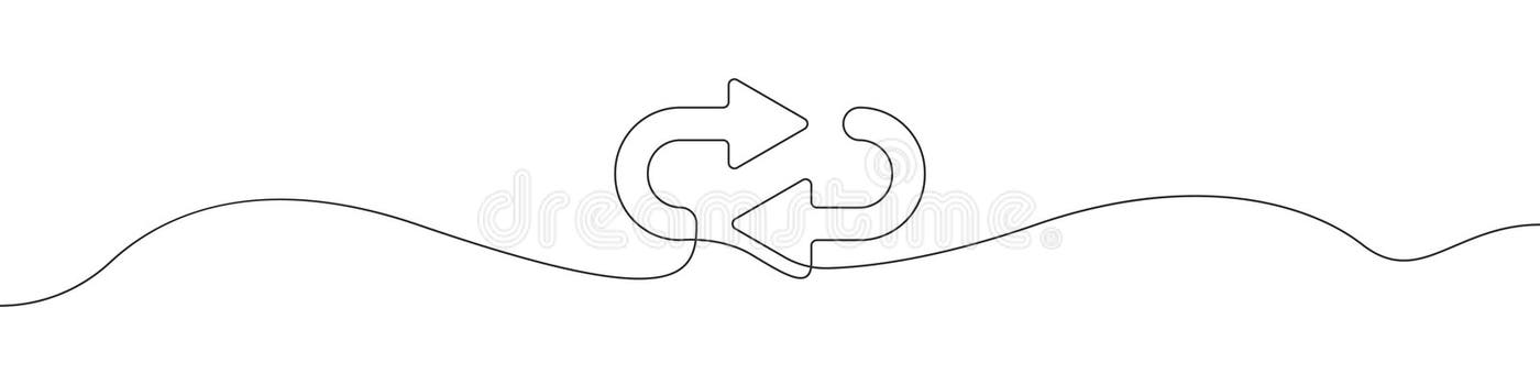 Continuous Line Drawing Arrows Stock Illustrations – 676 Continuous ...