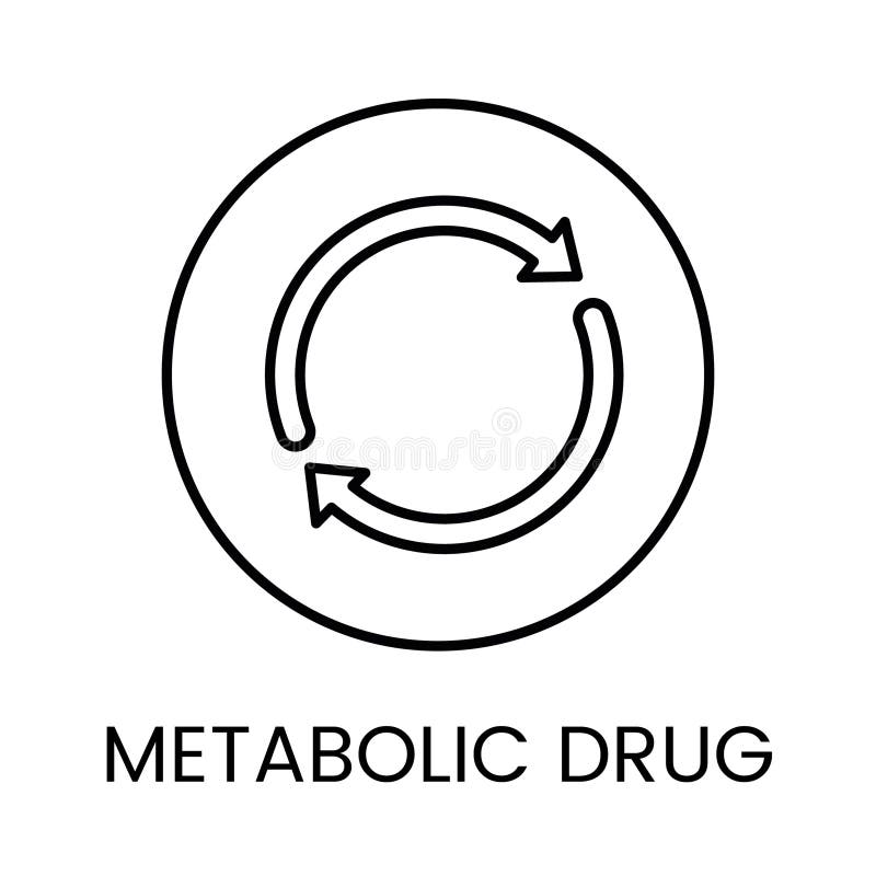 A Circular Arrows Icon in Vector, Symbolizing Metabolic Drug Processes ...