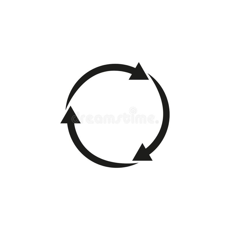 Circular Arrows in Linear Style. Vector Illustration. Stock Image Stock ...