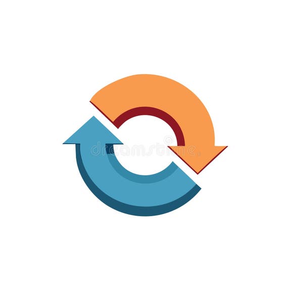 Circular Arrows Loop Refreshing Flow Cycle Progress Stock Illustration ...