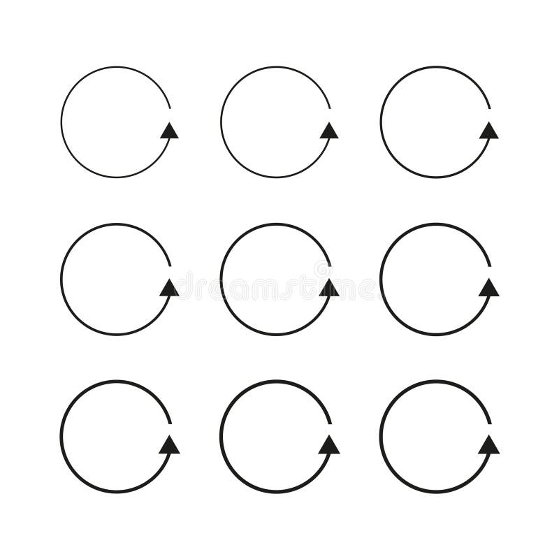 Circular Arrows. Motion Icon Set. Vector Illustration Stock Vector ...