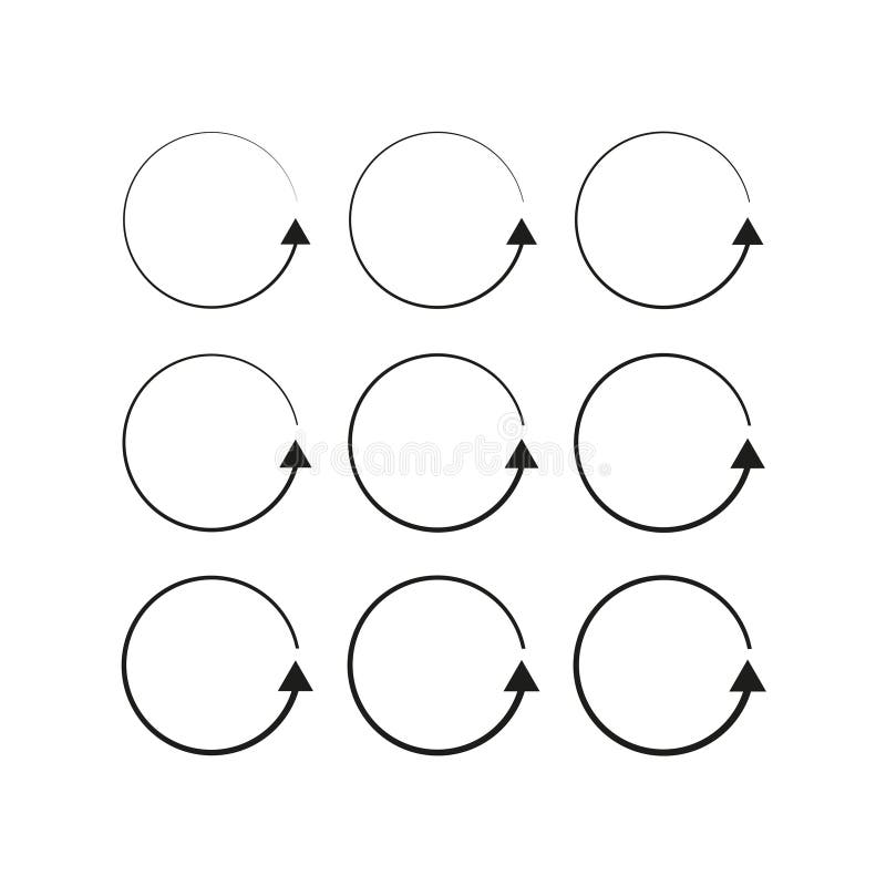 Icon with Circular Arrows. Vector Infographic. Icon Set. Vector ...