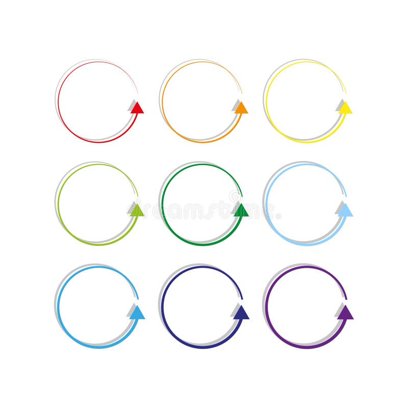 Circular Arrows. Motion Icon Set. Vector Illustration Stock Vector ...