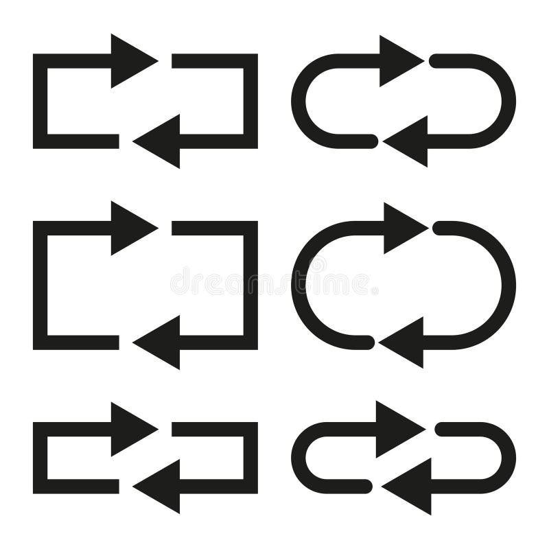 Circular Arrows. Rectangular and Oval Forms. Varied Shapes. Vector ...