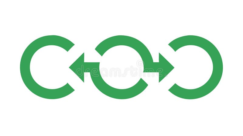 Circular Arrows Refresh Icon Reload Sync Loop Cycle Green Vector Design Generative AI Stock ...