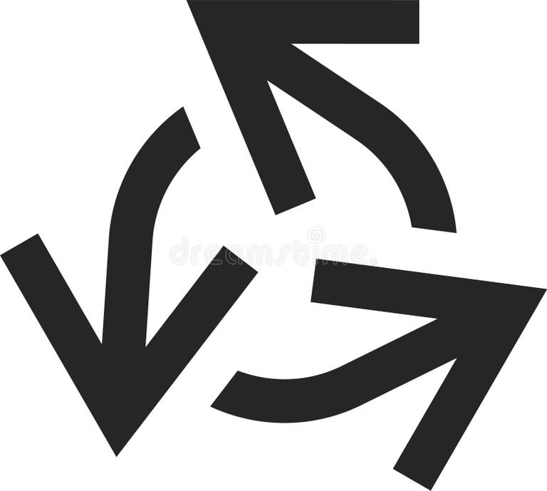 Circular Arrows Rotating in a Clockwise Direction, Illustrating a ...