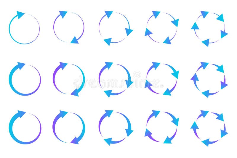 Circular Arrows. Round Shape. Vector Illustration Stock Vector ...
