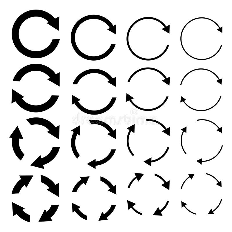 Round Shape. Light Banner. Dark Background. Arrow Icon Stock Vector ...