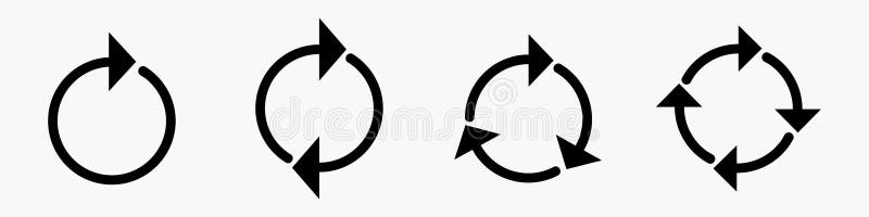 Circular Arrows Sign Icon Set Vector. Eps 10 Stock Illustration ...