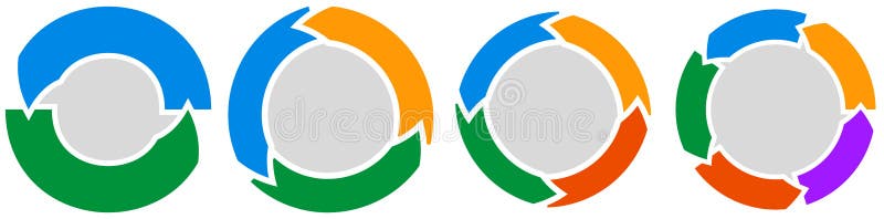 Circular Arrows for Steps, Stages, Phases Concepts. Cyclic, Cycle ...