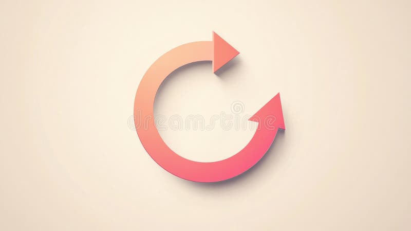 Circular Arrows Symbolizing Refresh Action in a Soft Gradient Design ...