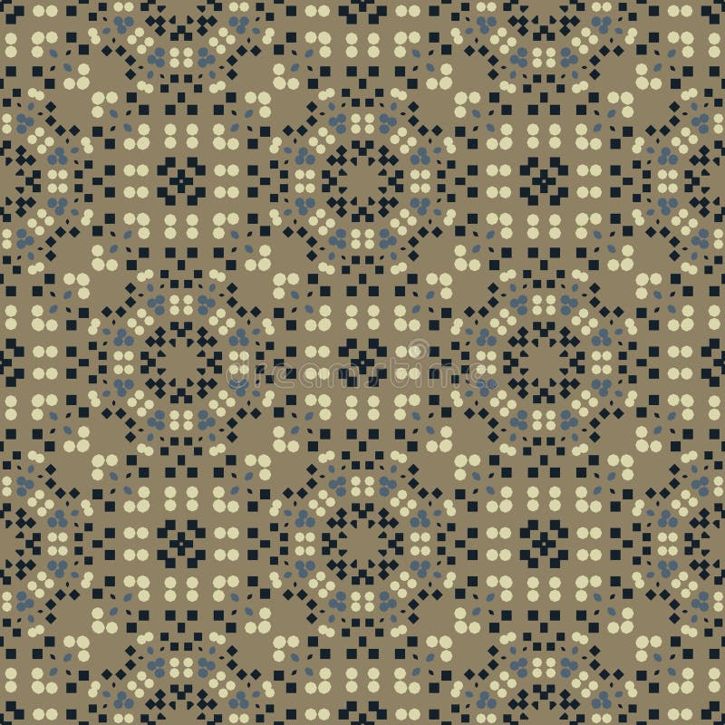 Circular Artificial Sci-fi Looking Seamless Pattern Stock Vector ...