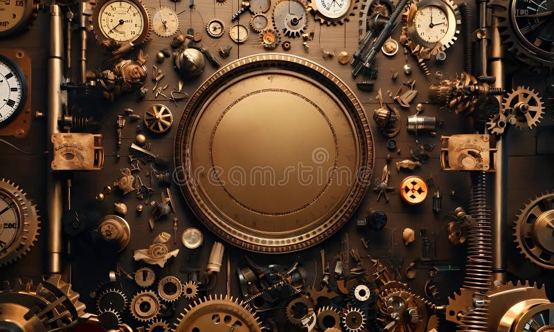 Steampunk Clockwork Background Stock Footage - Video of machinery, dark ...