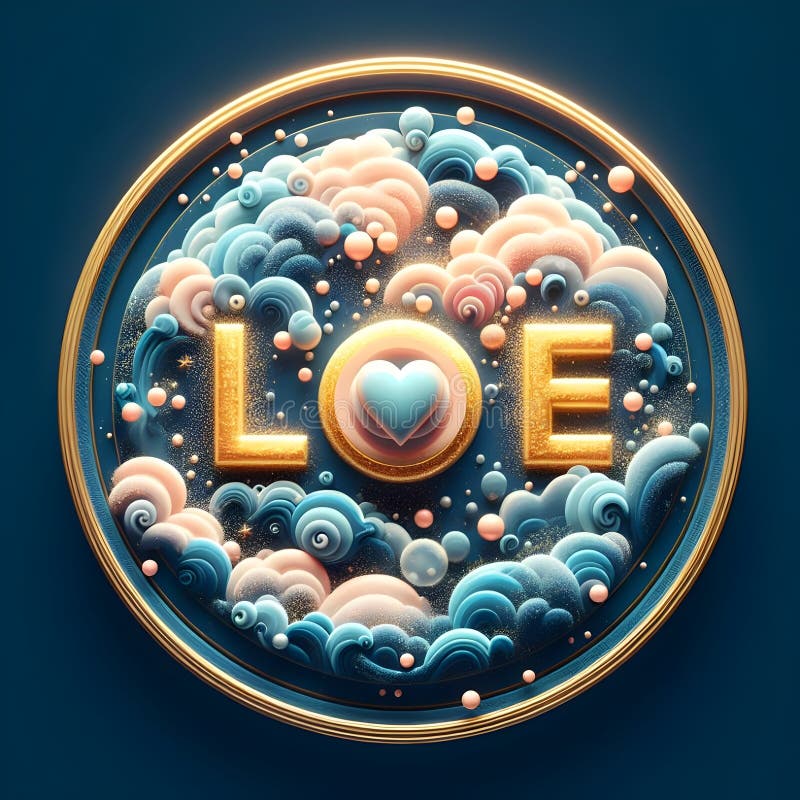 Circular Background with Light Blue Edges, Inside the Circle the Text ...